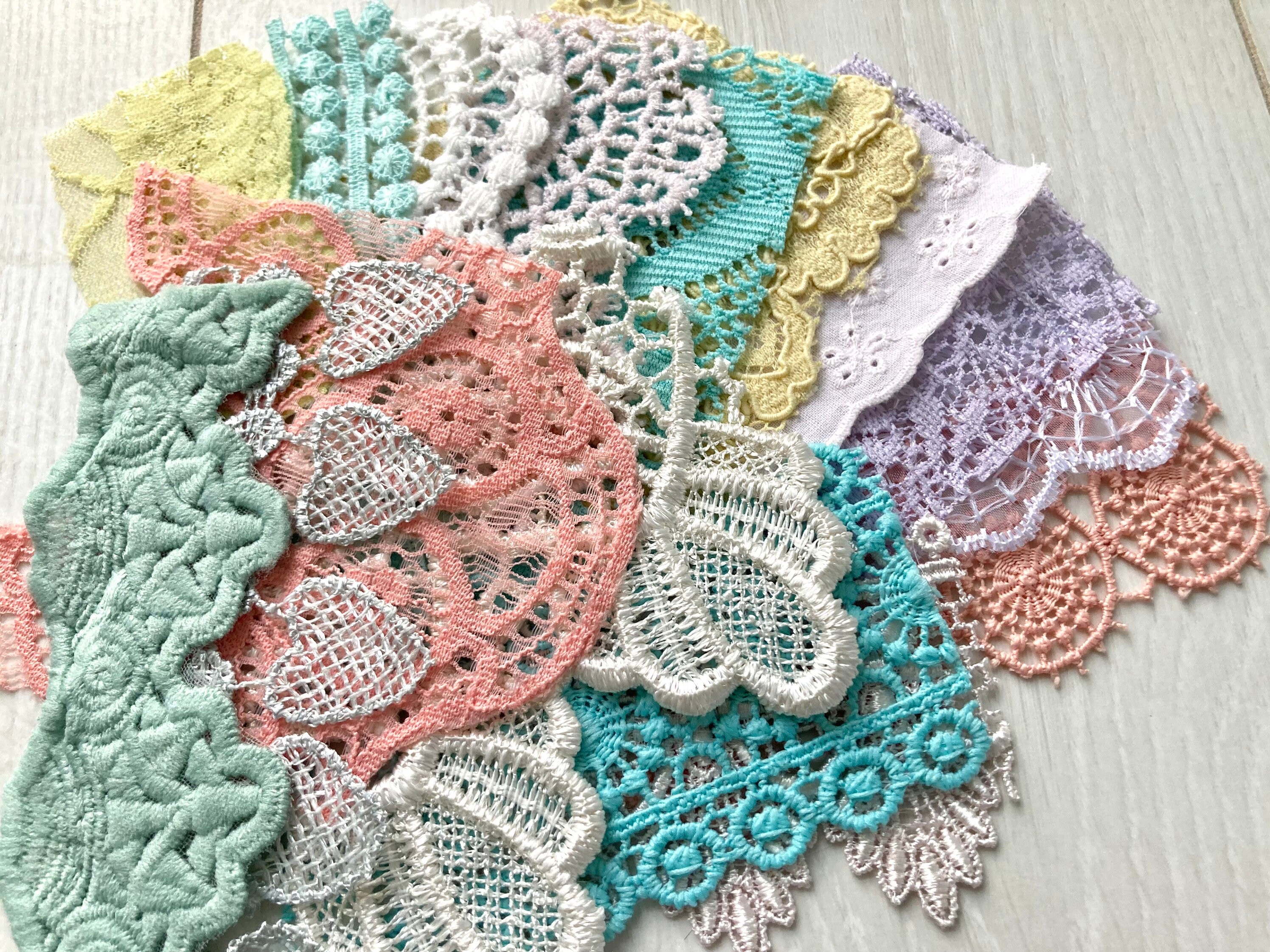Junk Journal Lace Kit Pastel Lace Bundle Vintage Lace - Etsy