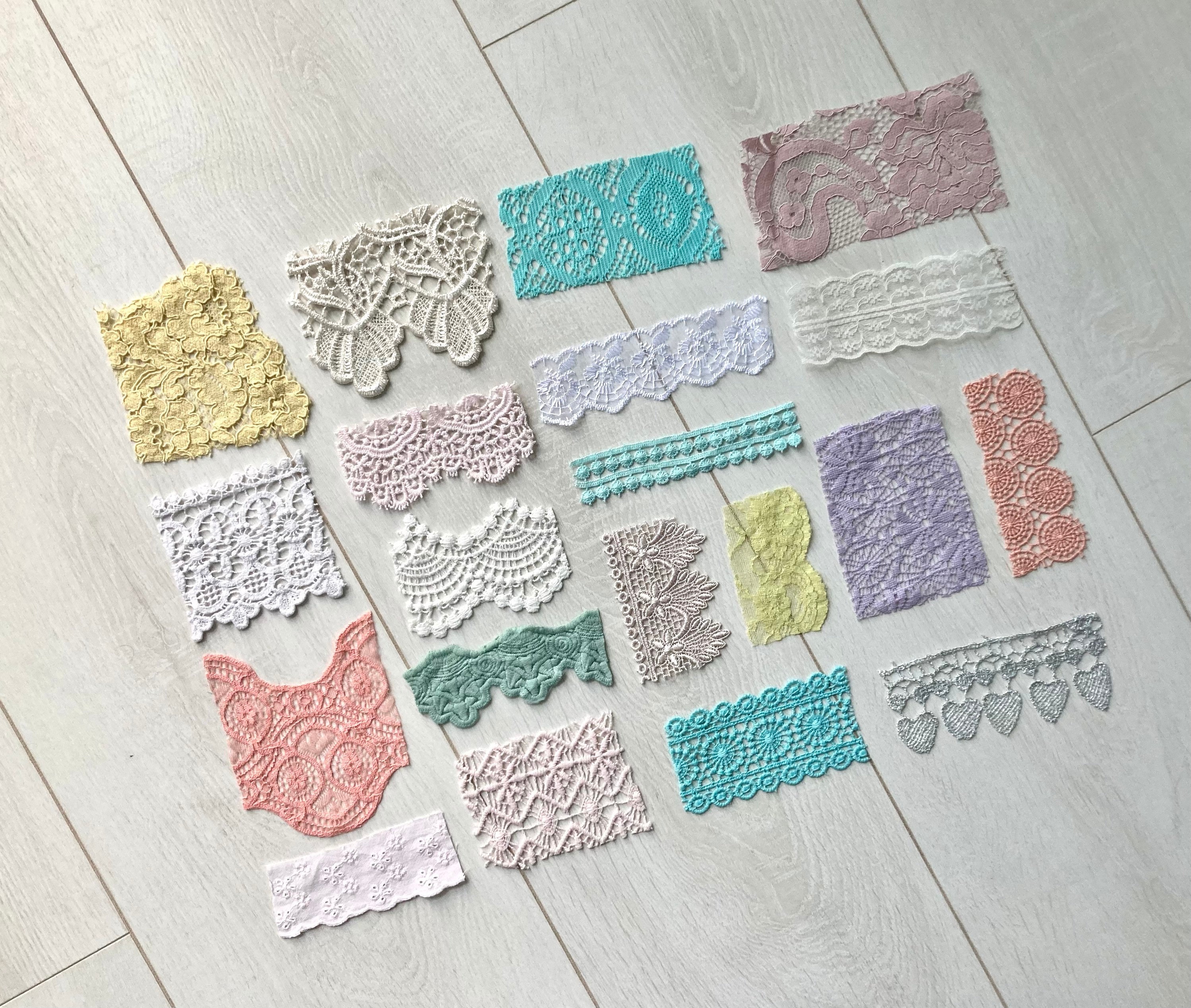 Junk Journal Lace Kit Pastel Lace Bundle Vintage Lace - Etsy