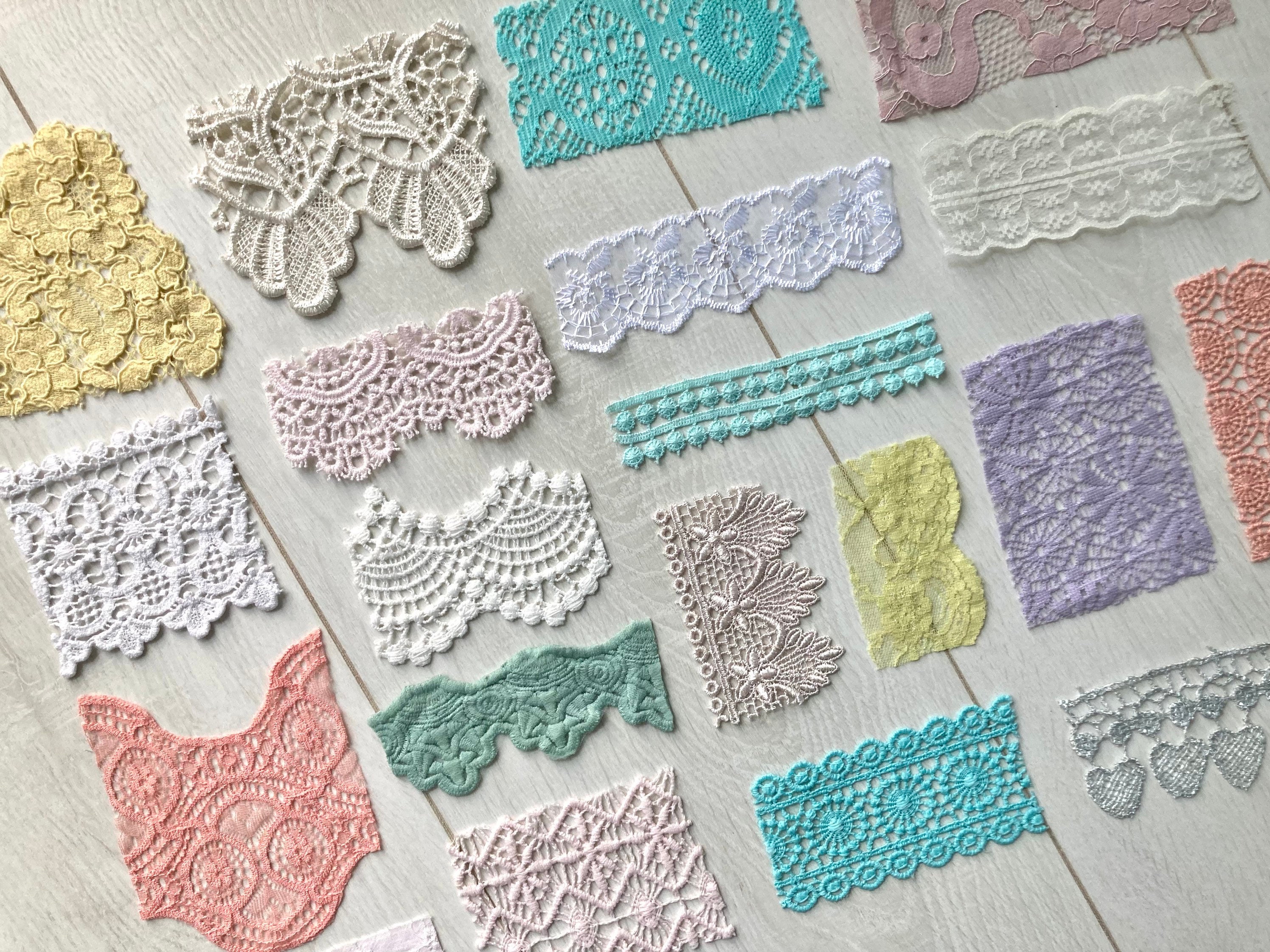Junk Journal Lace Kit Pastel Lace Bundle Vintage Lace - Etsy