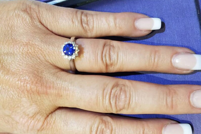 Blue Sapphire Engagement Ring/something Blue/september | Etsy