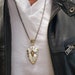 Father's Day Gift Shield Pendant With Diamonds in Silver and Gold. - Etsy