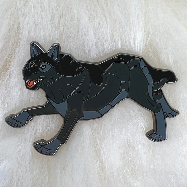 Wolf Pin - Etsy