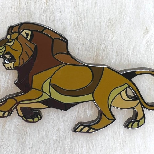 African Lion Hard Enamel Pin Lion Pin Animal Pin Art - Etsy