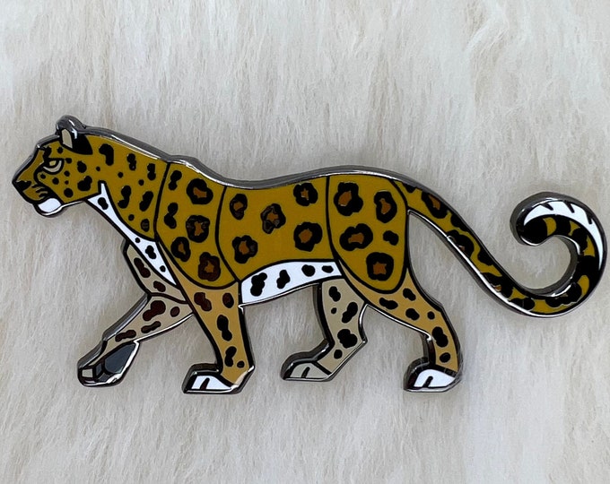 African Leopard Hard Enamel Pin | Leopard Pin | Animal Pin | - Etsy