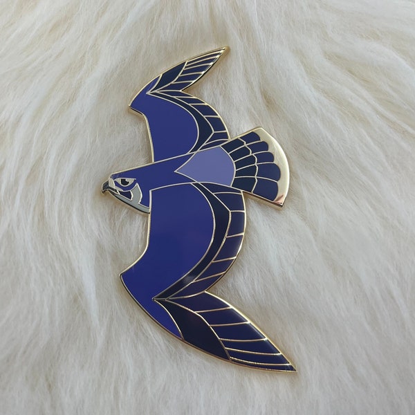 Silver Bird Badge Pin - Etsy