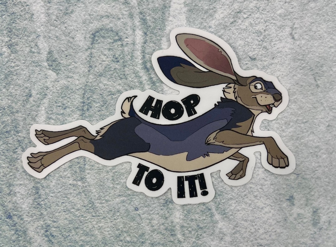 Hop to It Vinyl Sticker Rabbit Sticker Hare FREE SHIPPING - Etsy