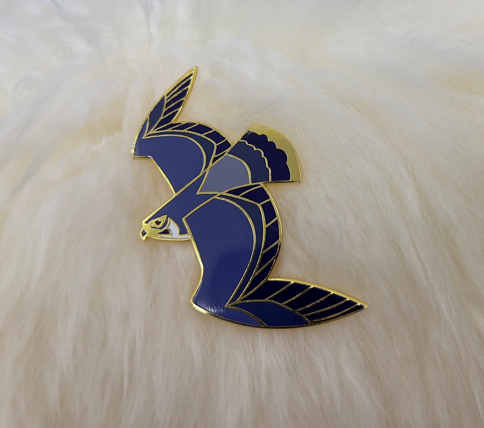 Peregrine Falcon Hard Enamel Pin Falcon Pin Art Deco | Etsy