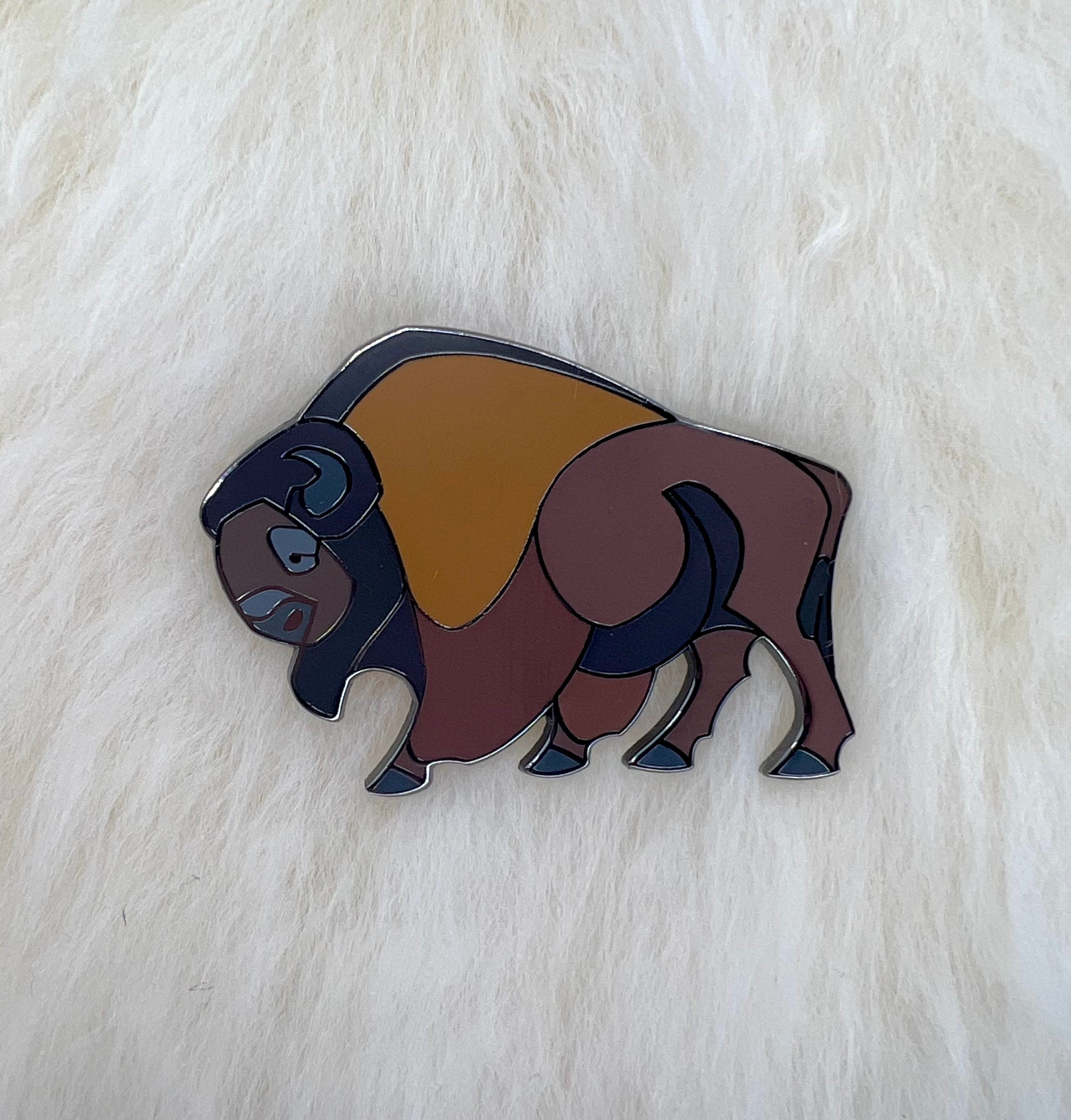 American Bison Hard Enamel Pin Buffalo Pin Animal Pin - Etsy