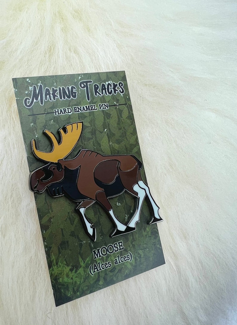 Moose Hard Enamel Pin: North American Mammal Series - Etsy