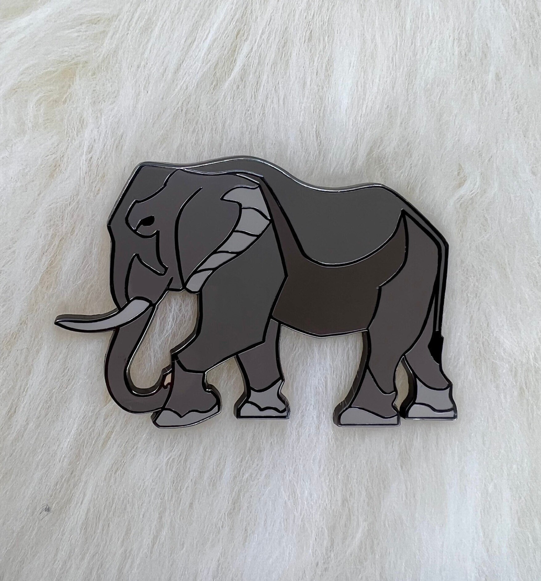 African Elephant Hard Enamel Pin Elephant Pin Animal Pin - Etsy