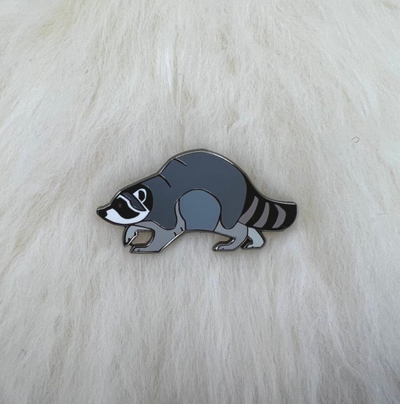 Raccoon Hard Enamel Pin Raccoon Pin Animal Pin Art Deco | Etsy