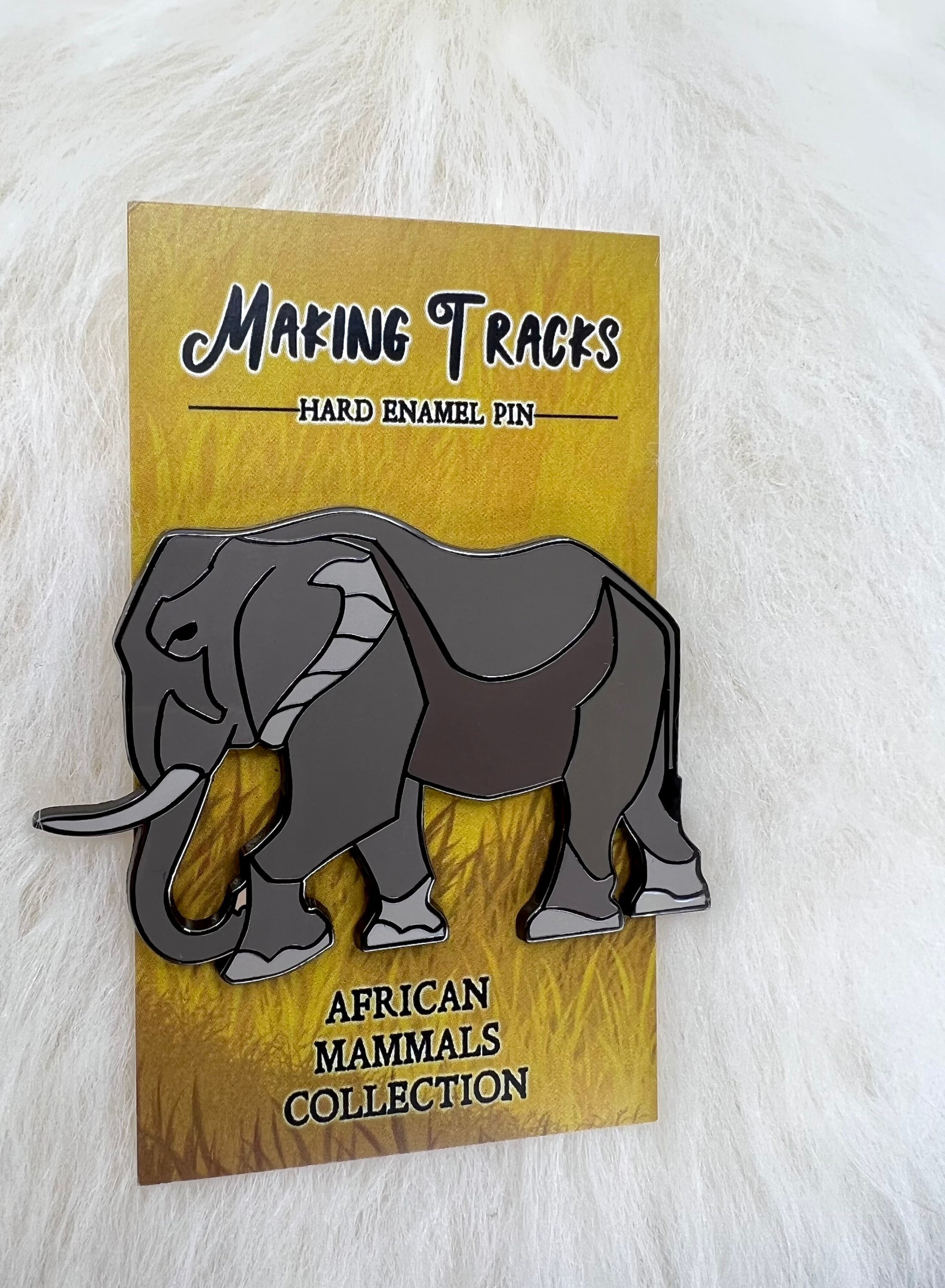 African Elephant Hard Enamel Pin Elephant Pin Animal Pin - Etsy