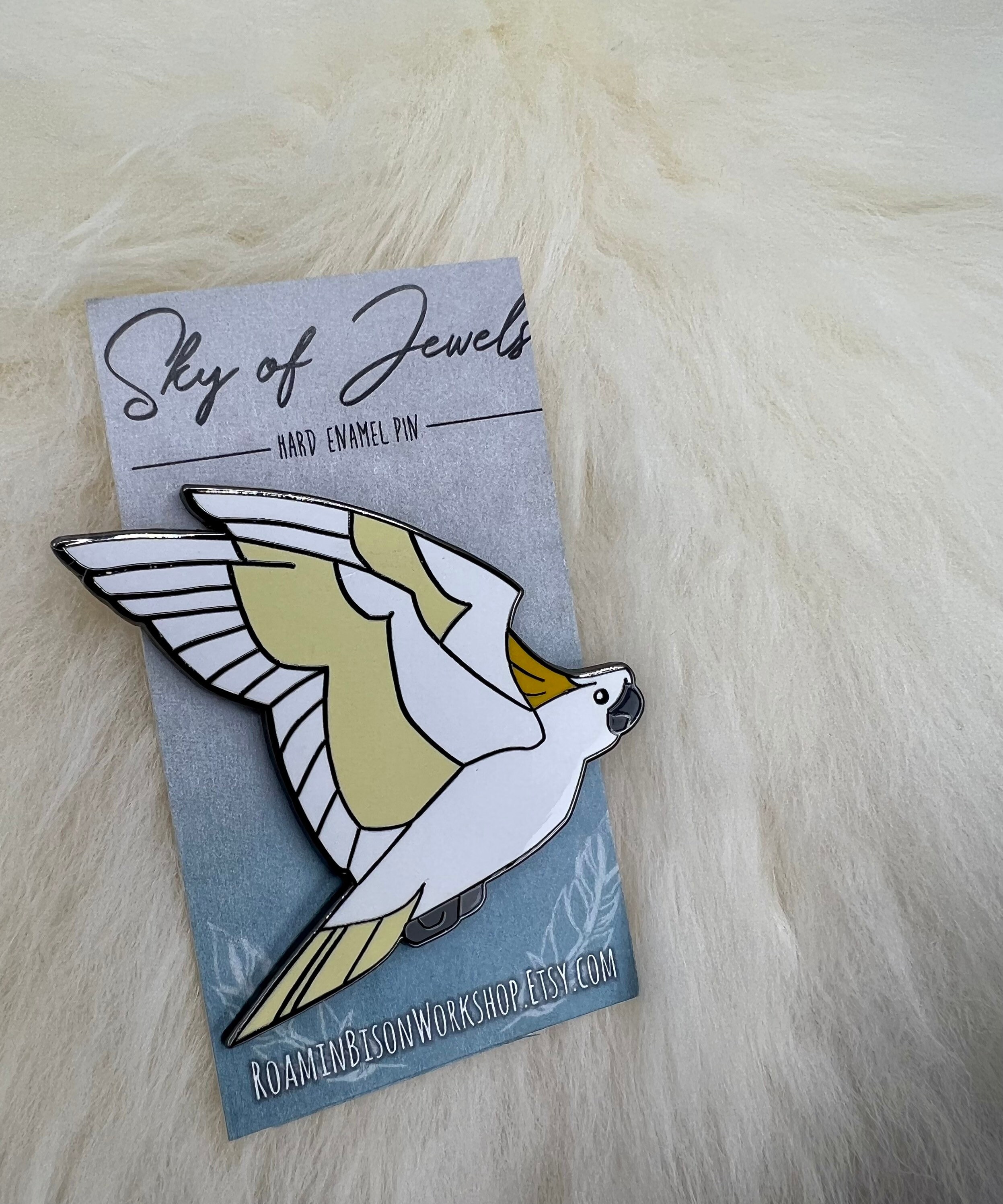Sulphur Crested Cockatoo Hard Enamel Pin Cockatoo Pin Bird - Etsy