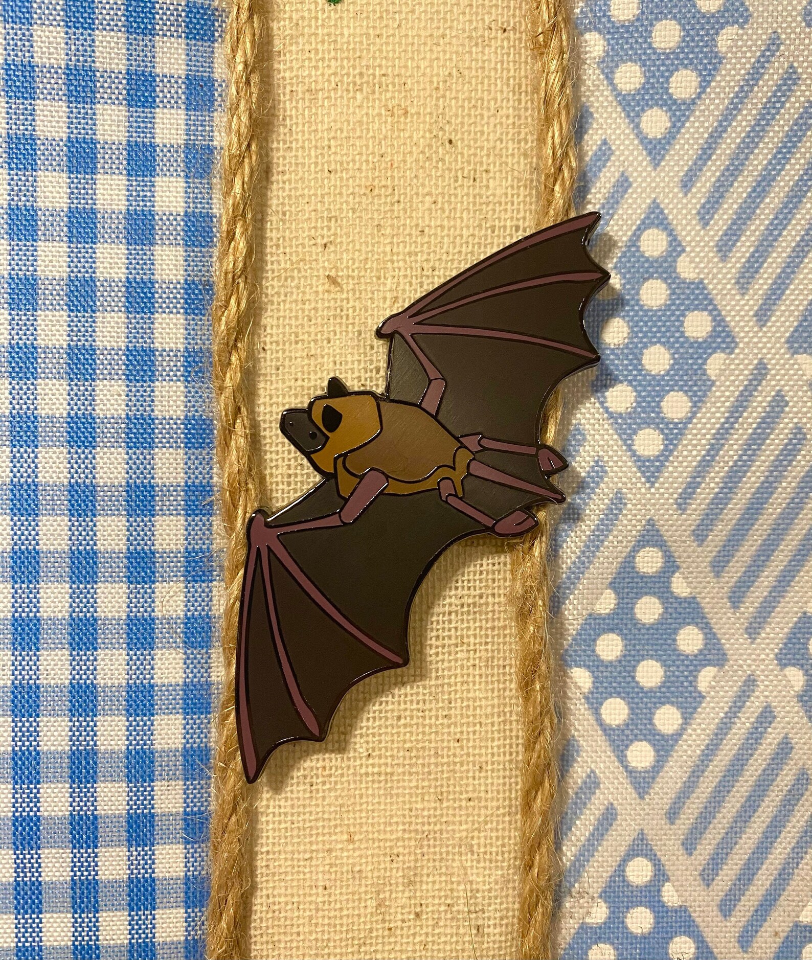Little Brown Bat Enamel Pin Bat Pin Art Deco | Etsy