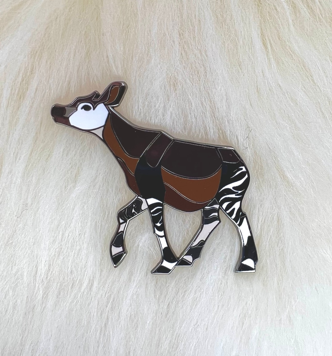 Okapi Hard Enamel Pin: Art Deco Animal Pin - Etsy UK
