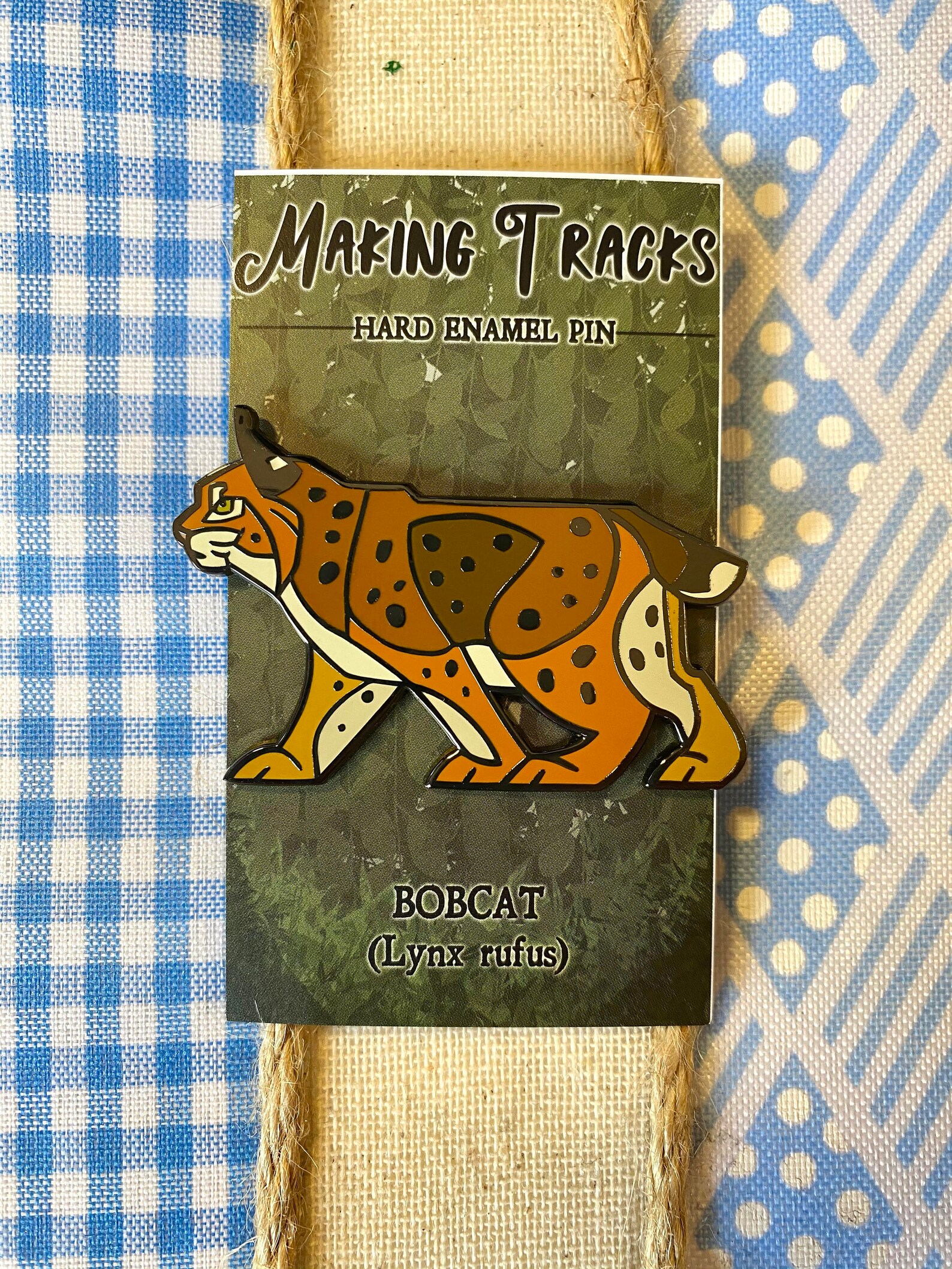Bobcat Hard Enamel Pin Bobcat Pin Animal Pin Art Deco | Etsy