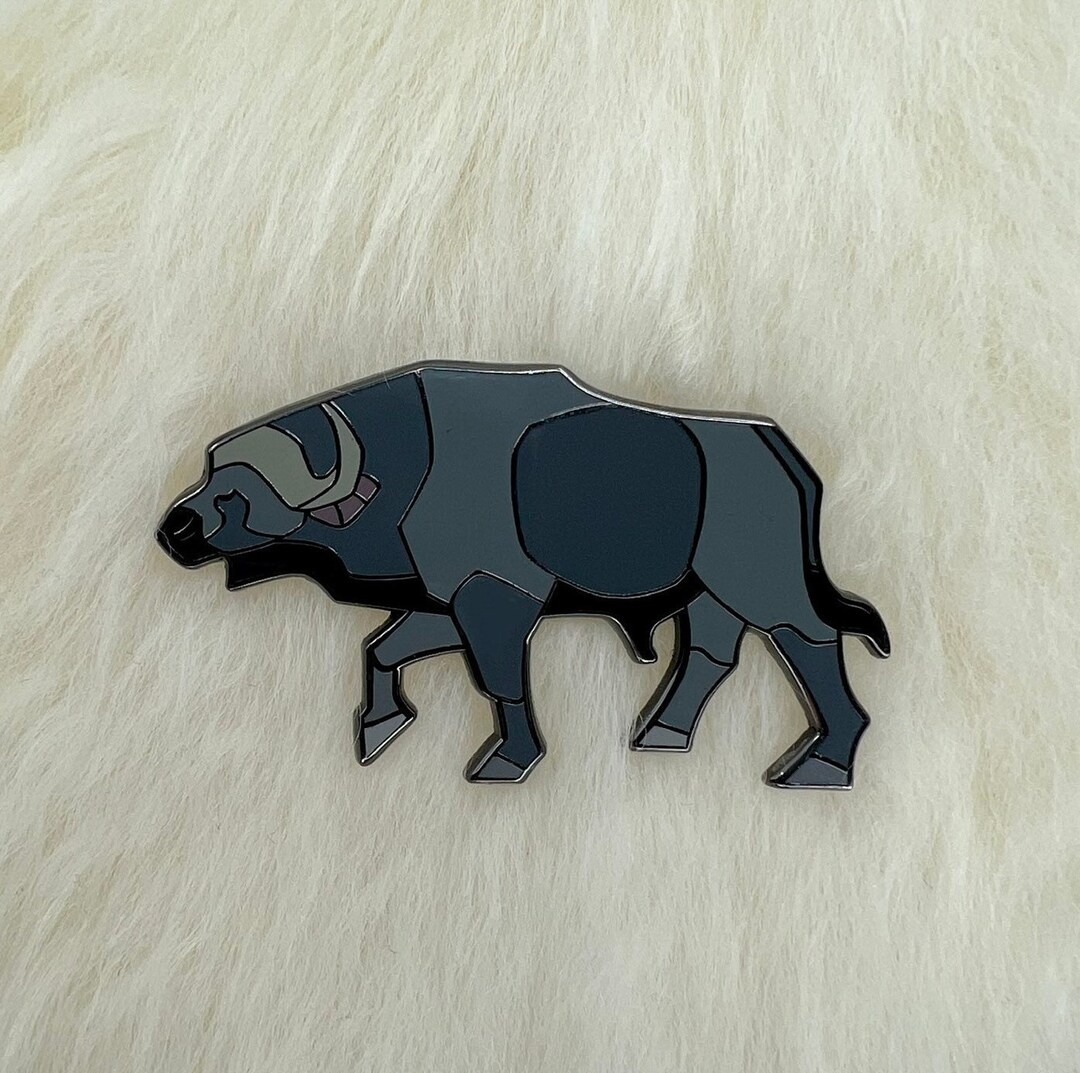 Cape Buffalo Hard Enamel Pin | Buffalo Pin | Animal Pin | Art Deco - Etsy