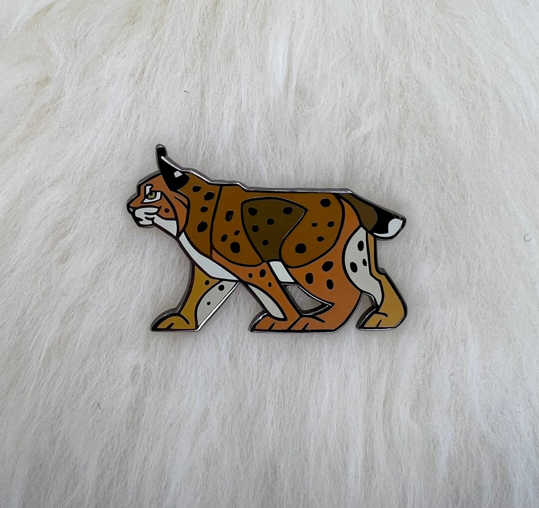 Bobcat Hard Enamel Pin | Bobcat Pin | Animal Pin | Art Deco - Etsy