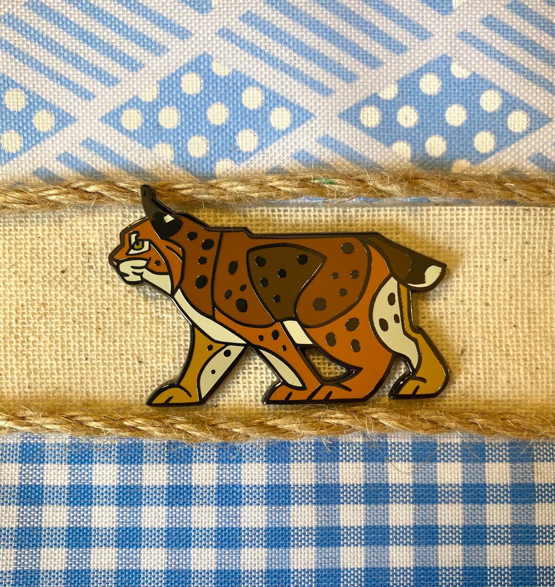 Bobcat Hard Enamel Pin Bobcat Pin Animal Pin Art Deco | Etsy