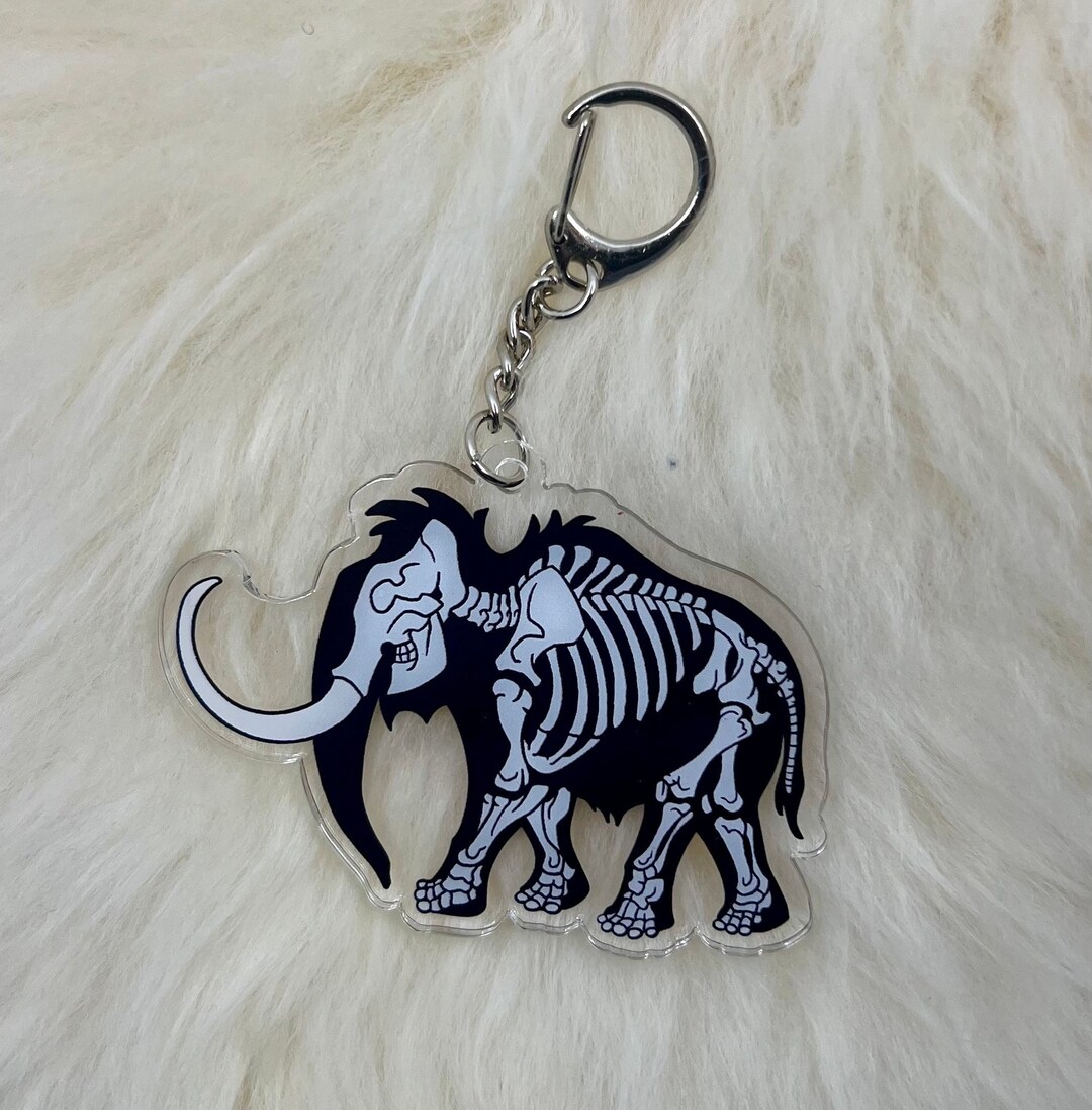 Mammoth Keychain | Mammoth Charm | Fossil Keychain | Bones Keychain - Etsy