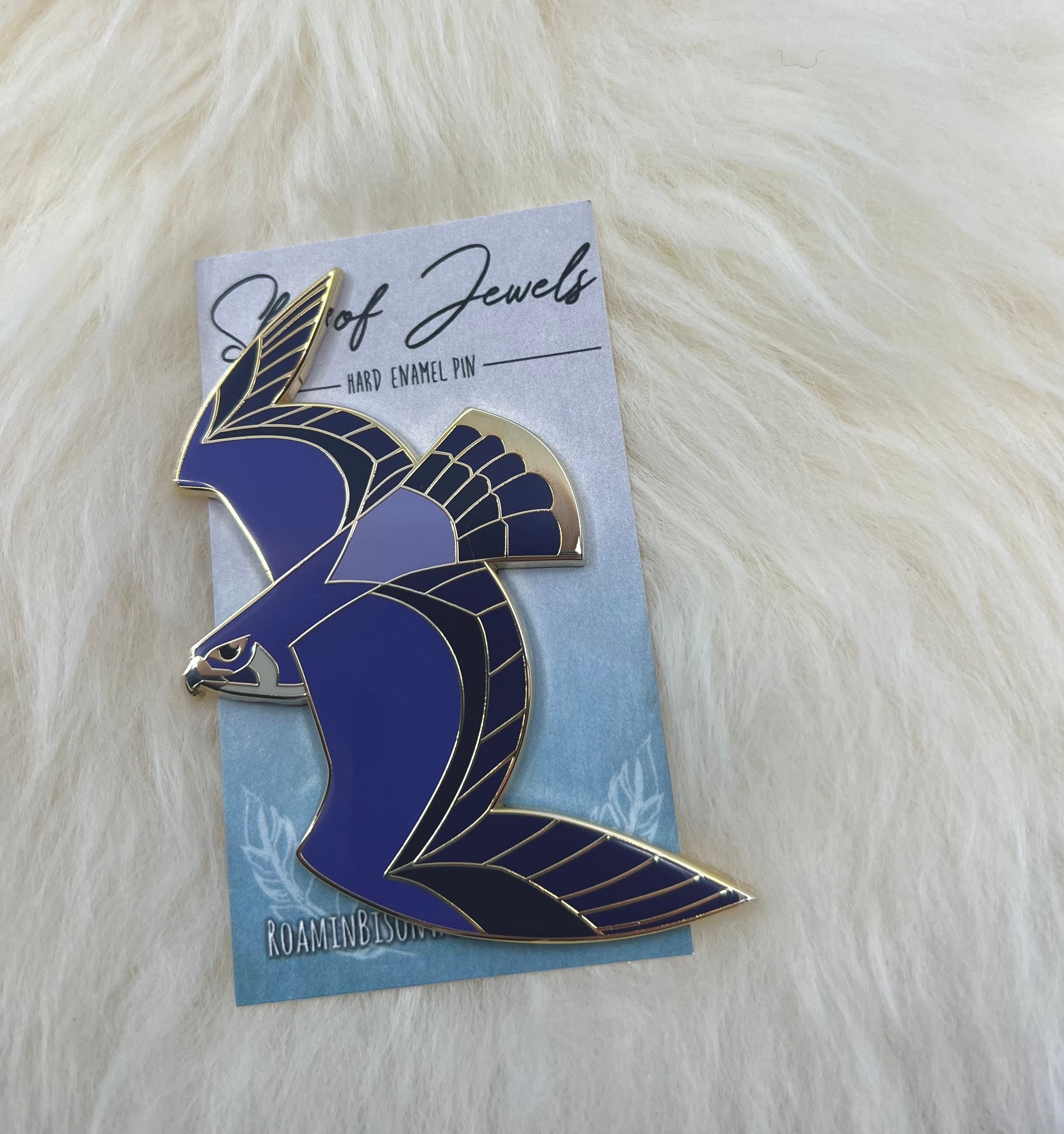 Peregrine Falcon Hard Enamel Pin Falcon Pin Art Deco - Etsy