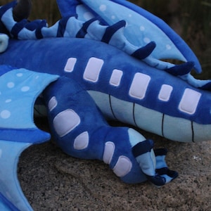 Dragon Plush Elemental Dragon water Dragon Stuffed Animal FREE SHIPPING ...