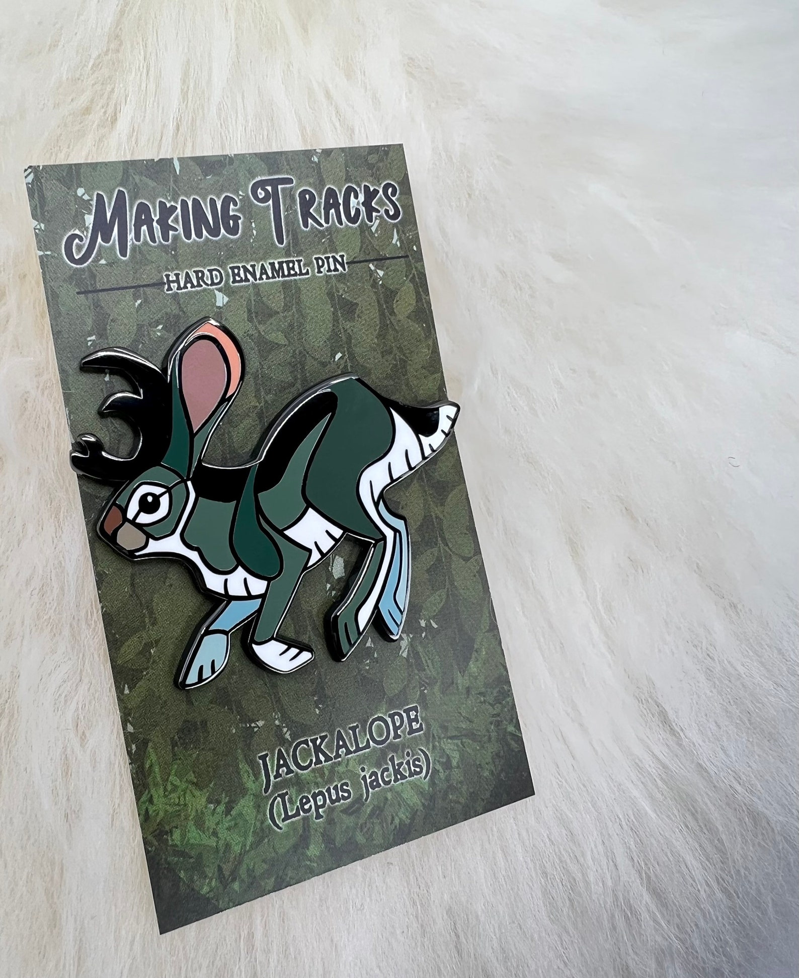 Jackalope Hard Enamel Pin Jackalope Pin Cryptid Pin Art - Etsy