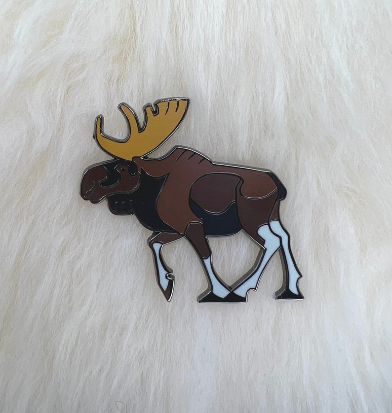 Moose Hard Enamel Pin: North American Mammal Series - Etsy
