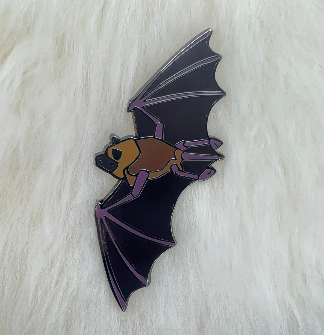 Little Brown Bat Enamel Pin | Bat Pin | Art Deco - Etsy