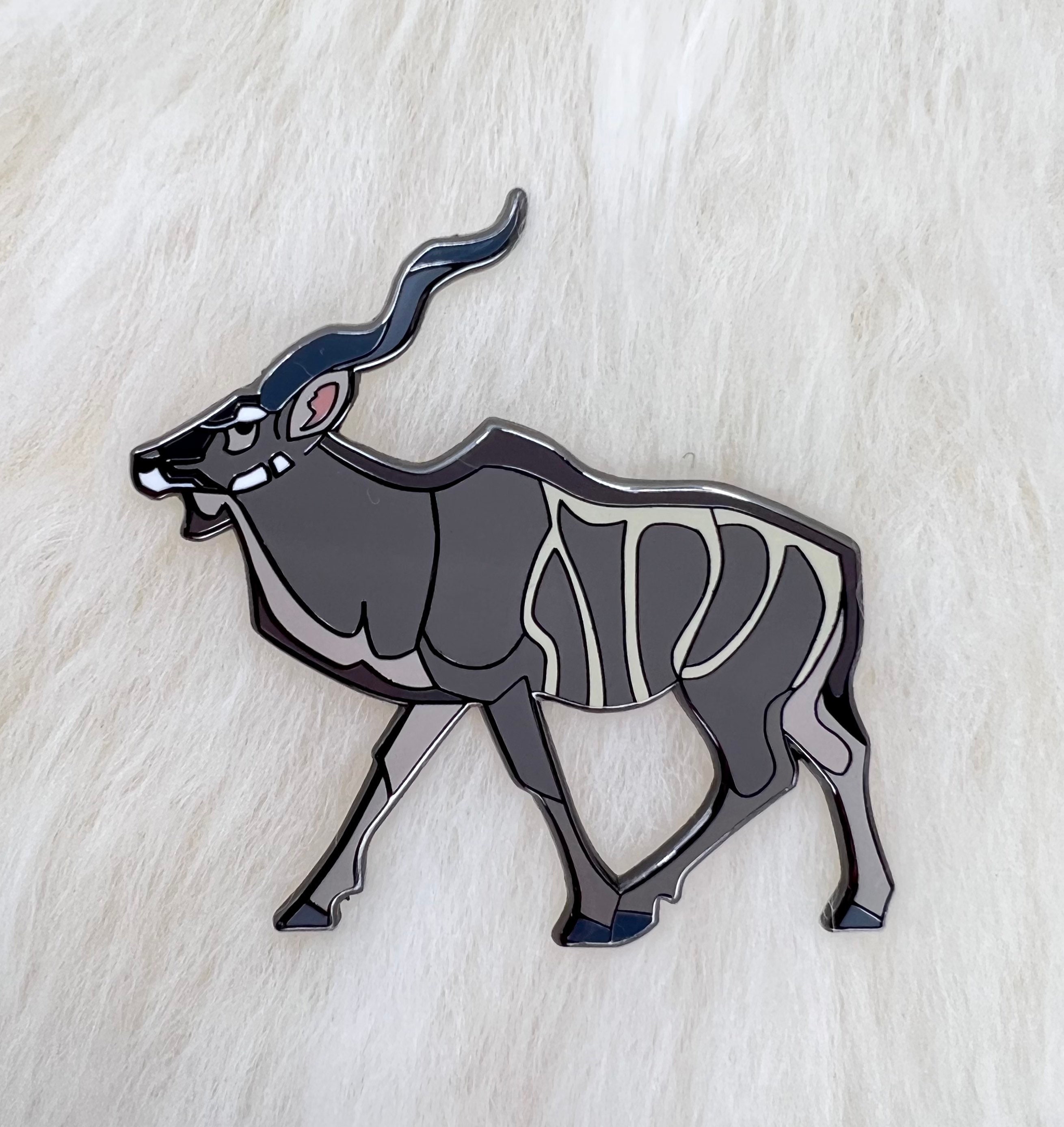 Greater Kudu Hard Enamel Pin Kudu Pin Animal Pin Art - Etsy