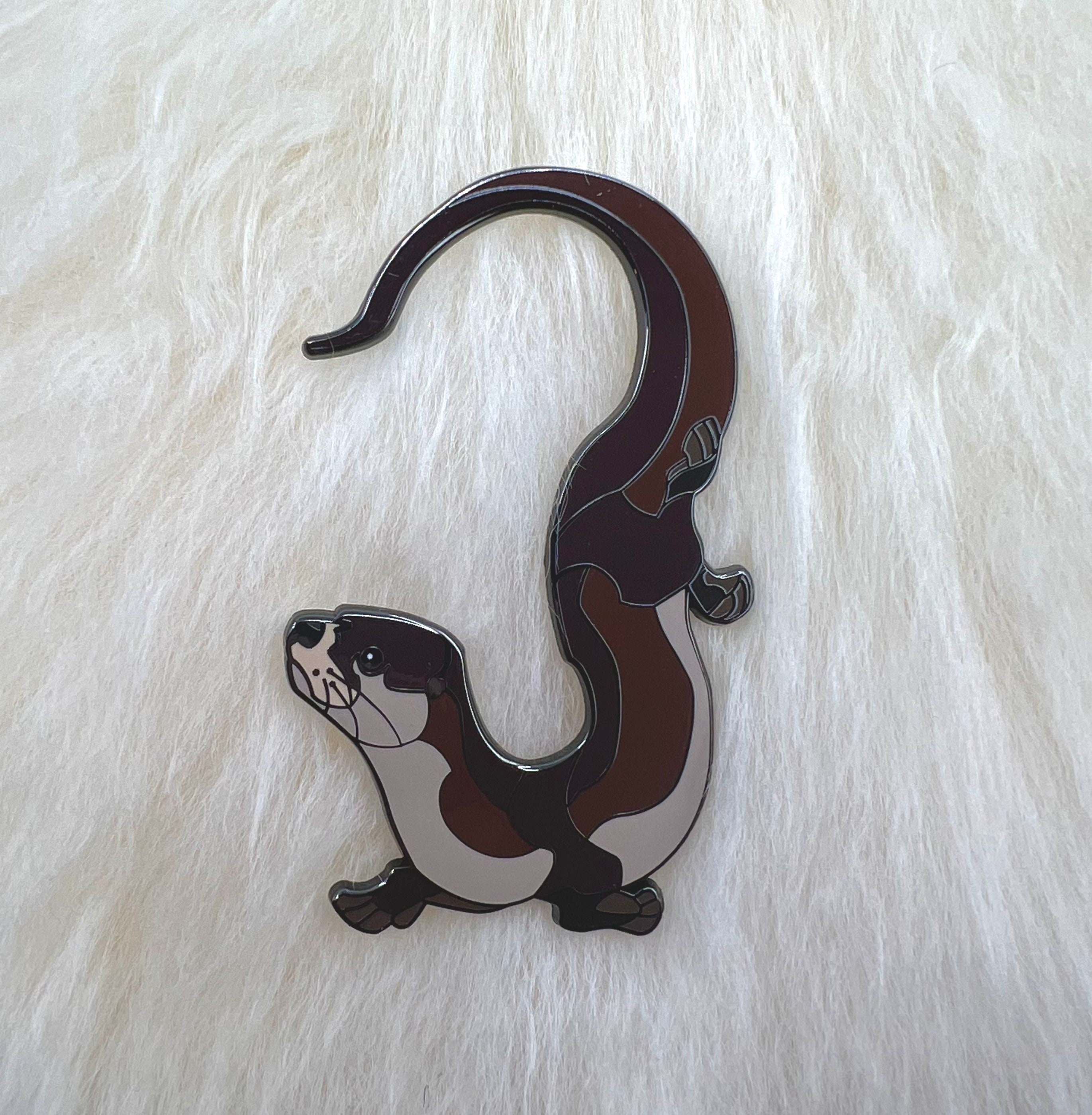 Otter Hard Enamel Pin Otter Pin Animal Pin Art Deco - Etsy