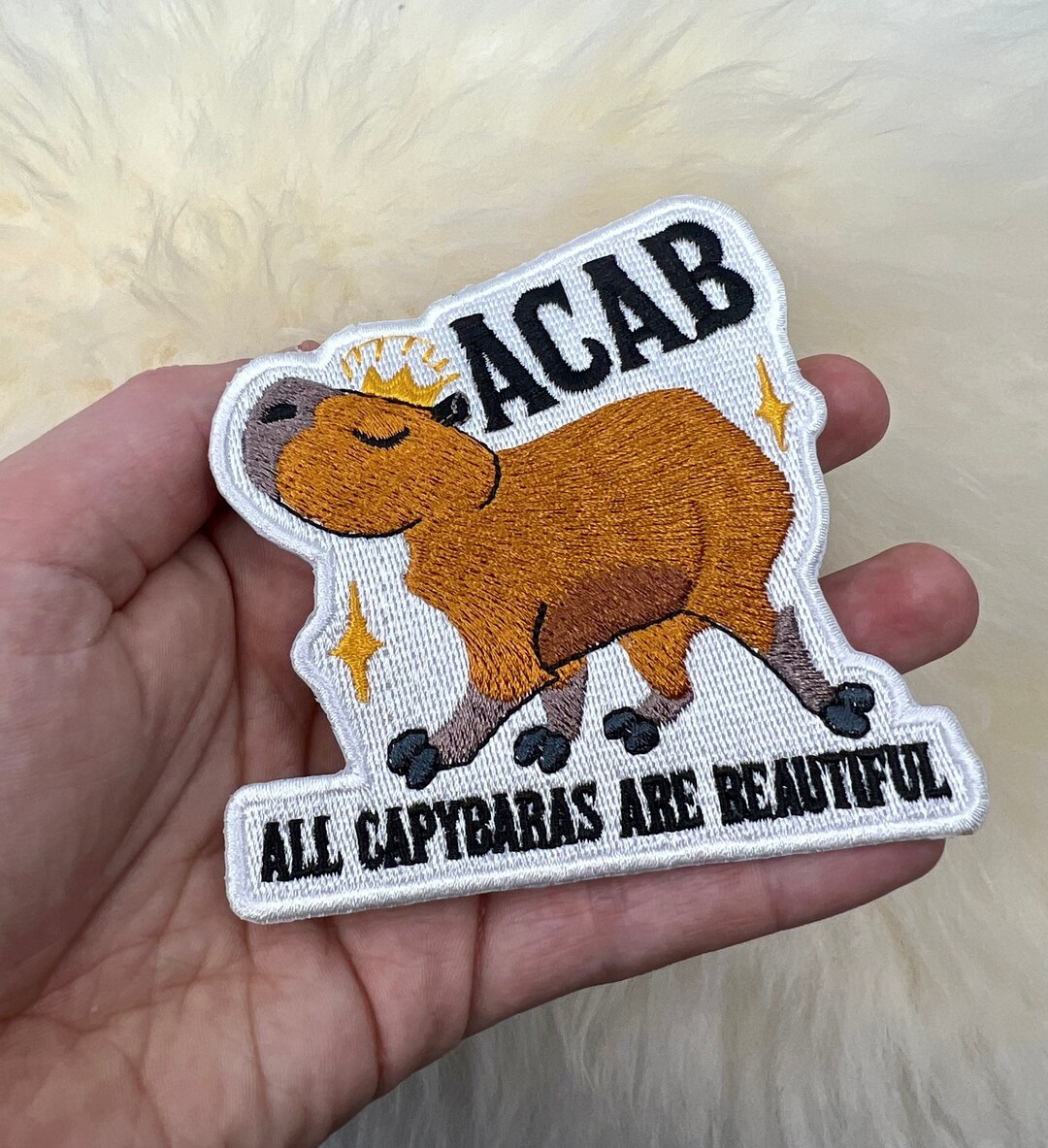 All Capybaras Are Beautiful Patch | Capybara Patch | ACAB Patch ...
