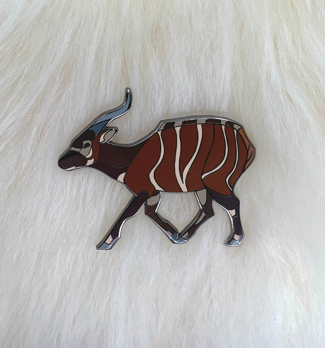 Bongo Hard Enamel Pin | Bongo Pin | Animal Pin | Art Deco - Etsy