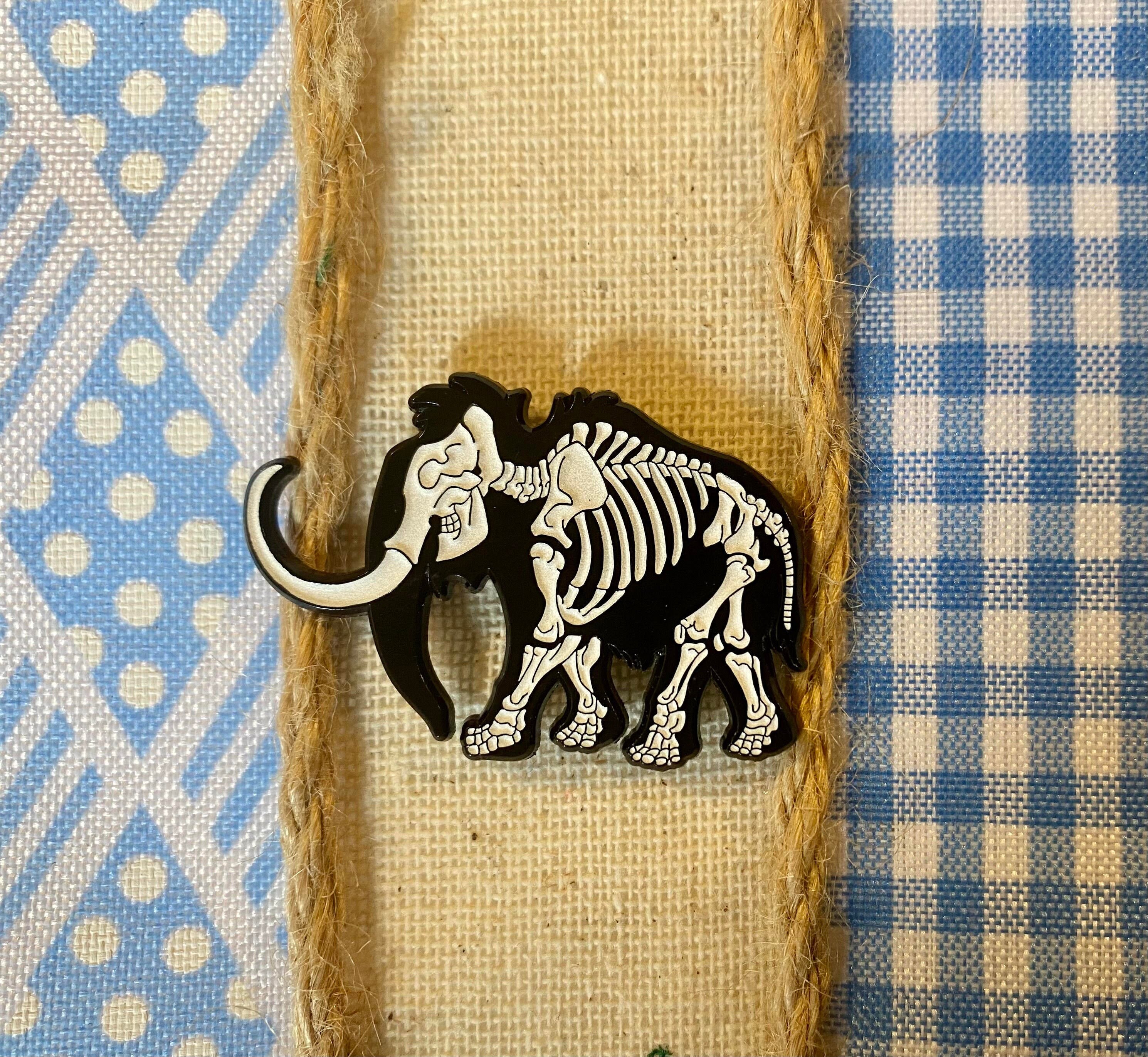 Mammoth Soft Enamel Pin / Mammoth Pin / Fossil Pin / Ice Age | Etsy