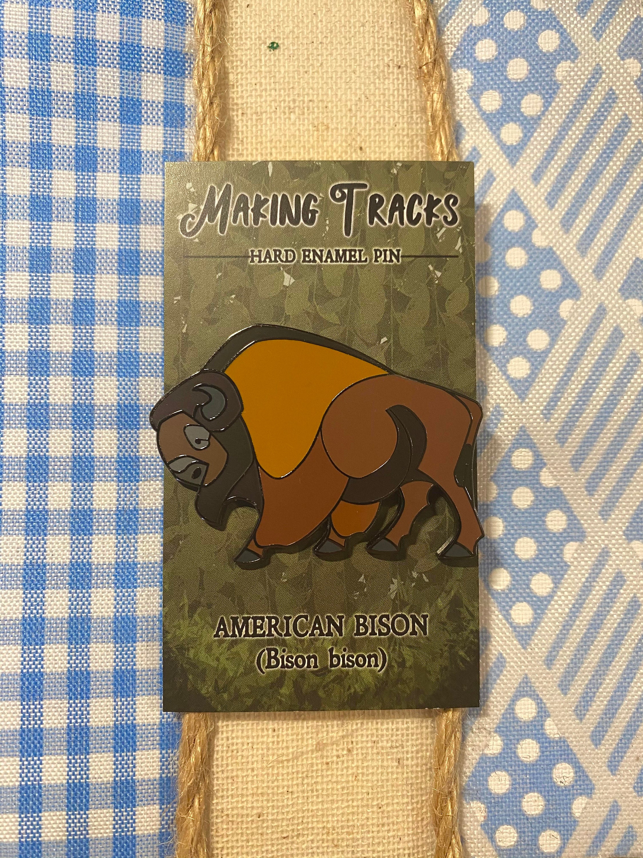 American Bison Hard Enamel Pin Buffalo Pin Animal Pin | Etsy