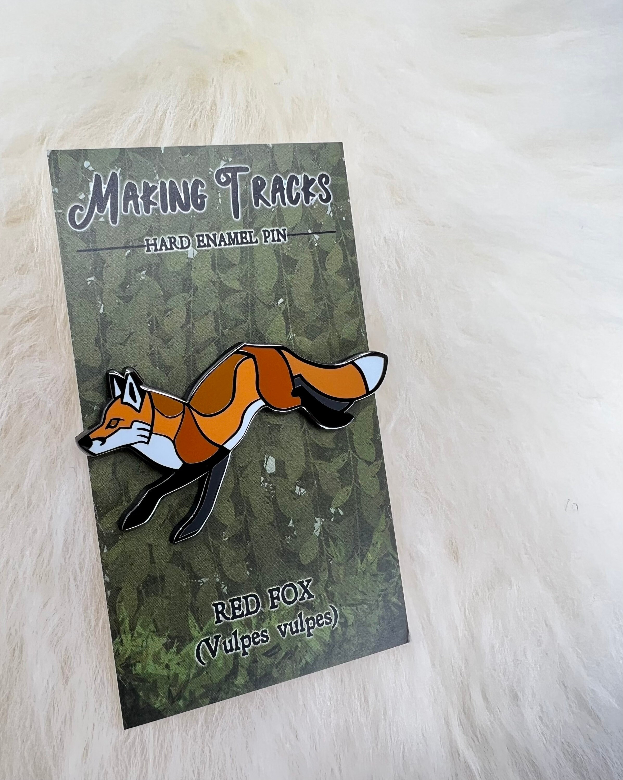 Red Fox Hard Enamel Pin Fox Pin Animal Art Art Deco | Etsy