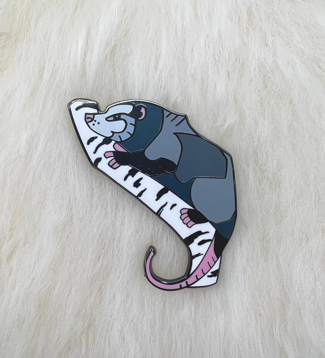 Opossum Hard Enamel Pin Opossum Pin Animal Pin Art Deco - Etsy