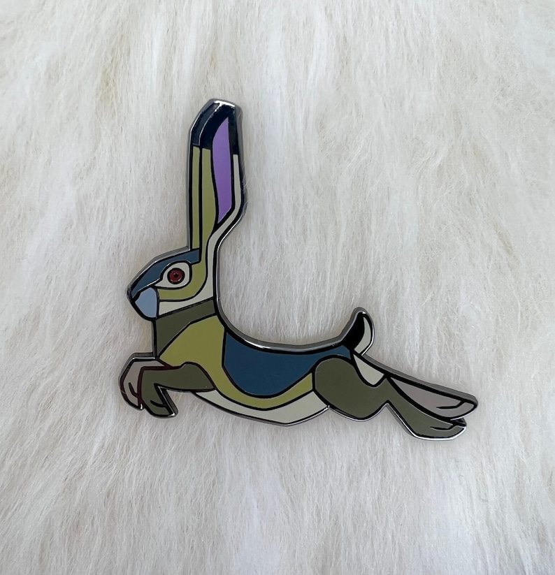 Jackrabbit Hard Enamel Pin Rabbit Pin Hare Pin Art Deco - Etsy
