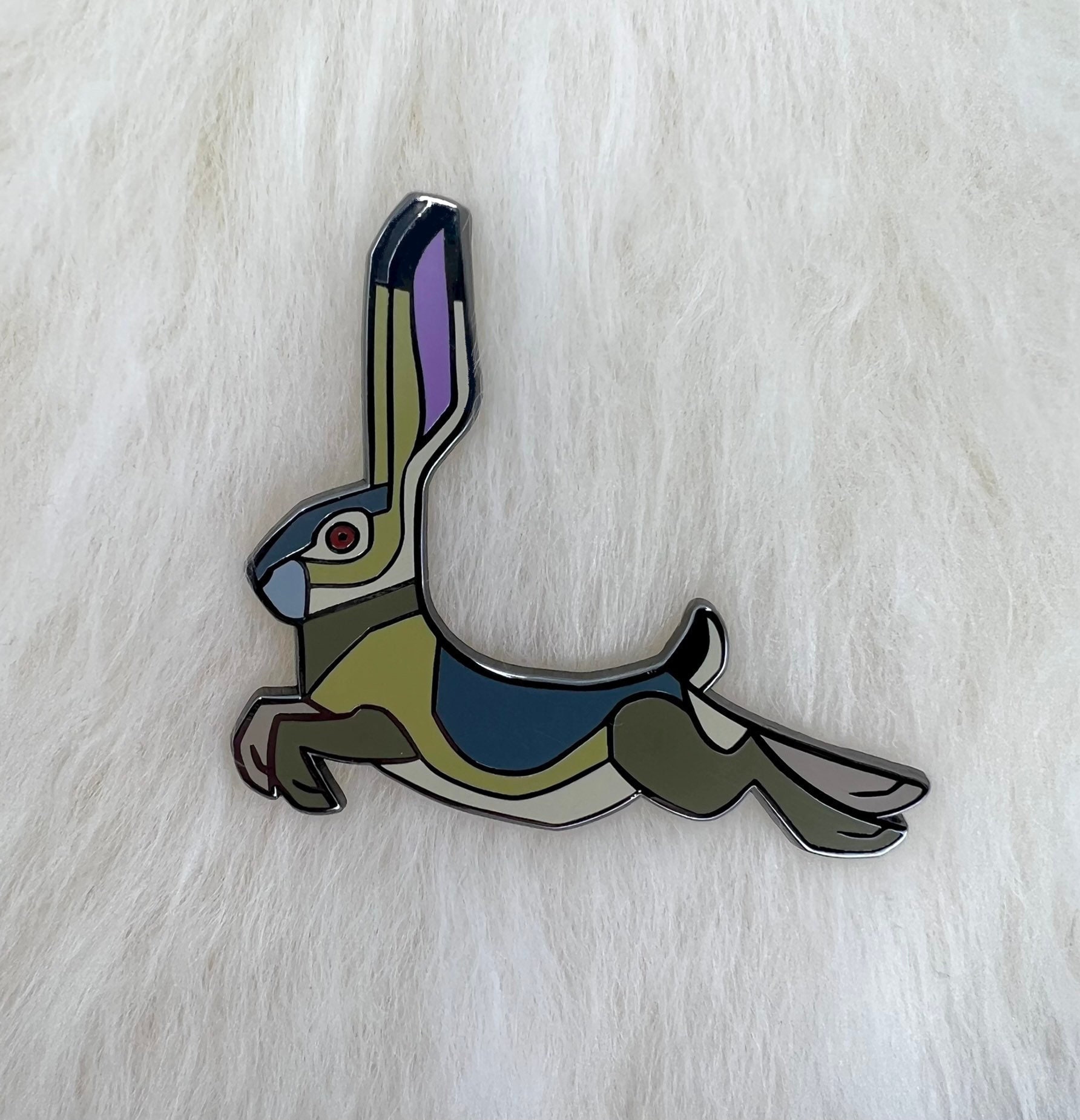 Jackrabbit Hard Enamel Pin Rabbit Pin Hare Pin Art Deco - Etsy