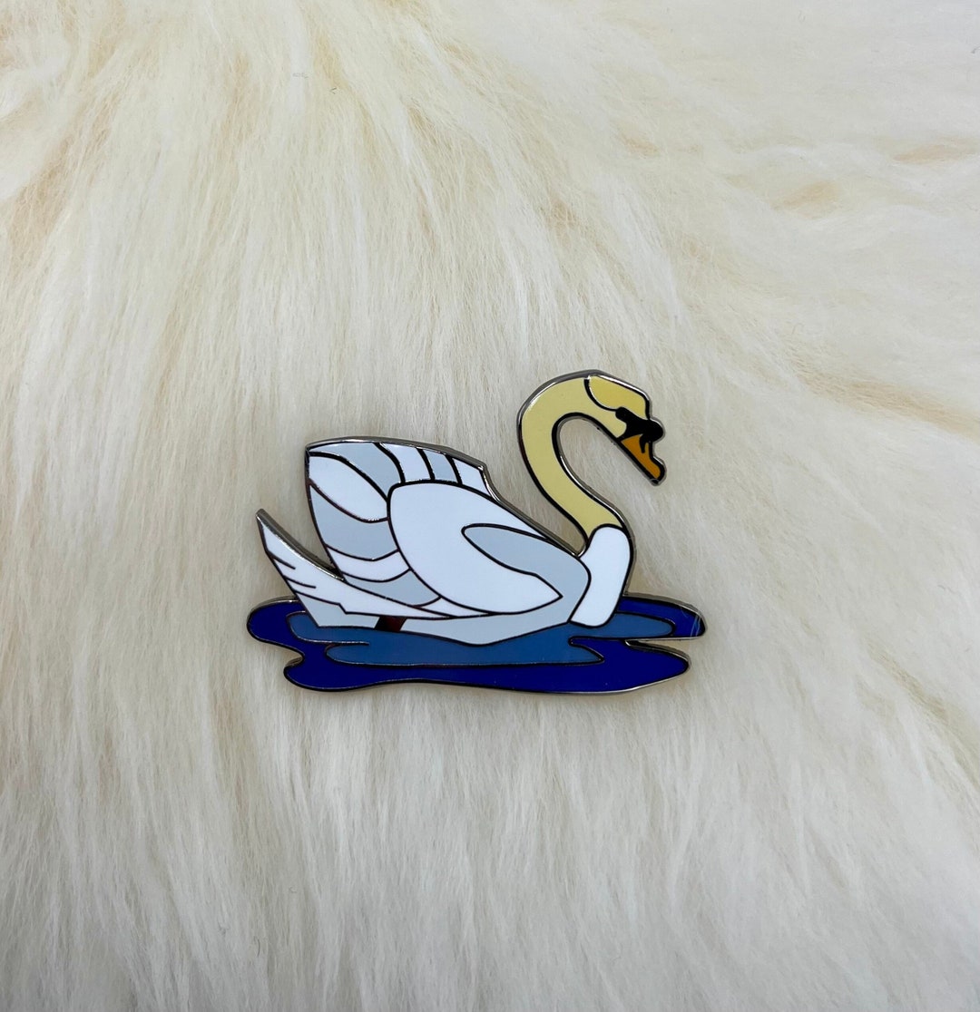 Mute Swan Hard Enamel Pin: Waterbird Series - Etsy