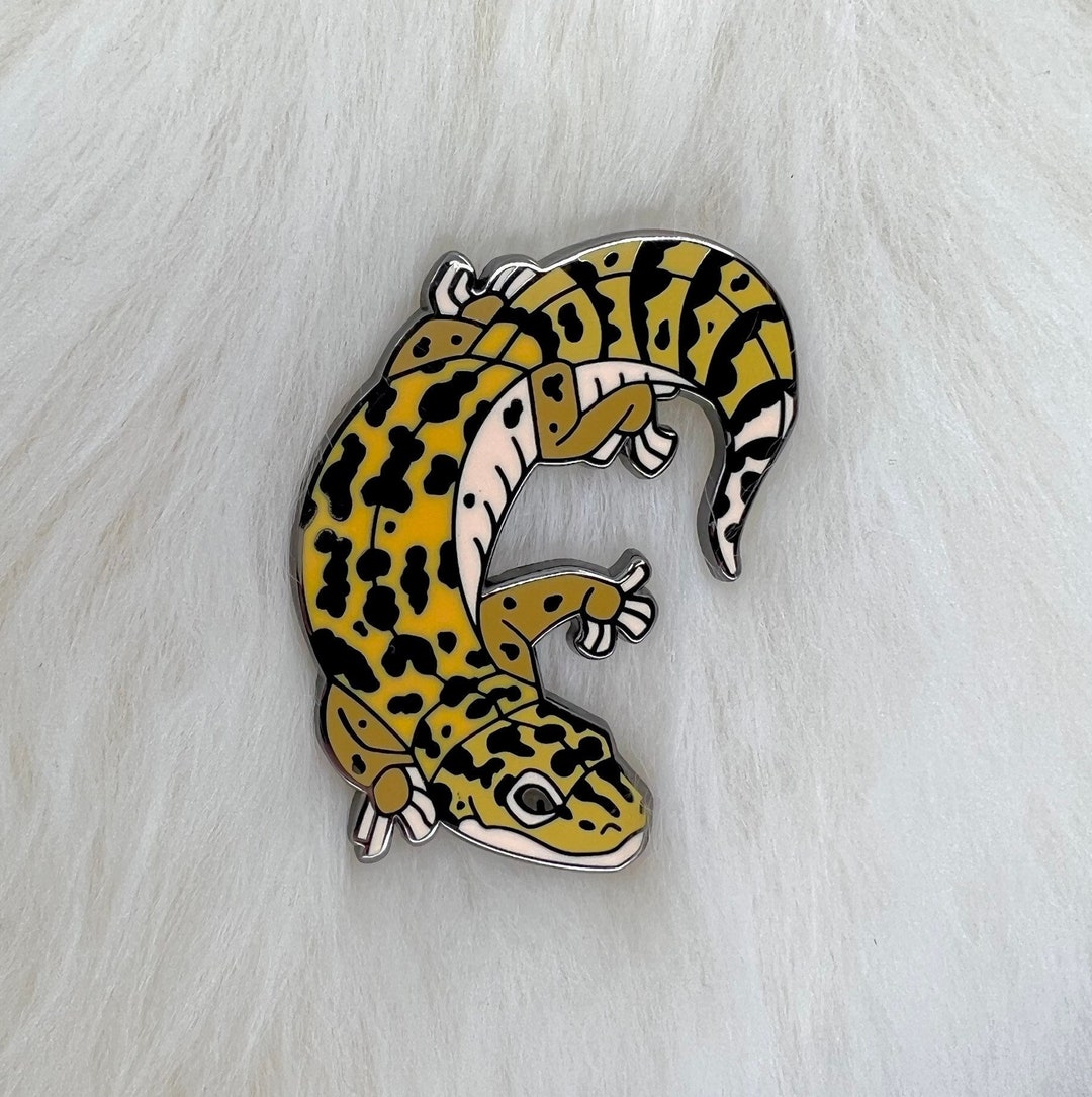 Leopard Gecko Hard Enamel Pin | Leopard Gecko Pin | Gecko Pin | Lizard ...
