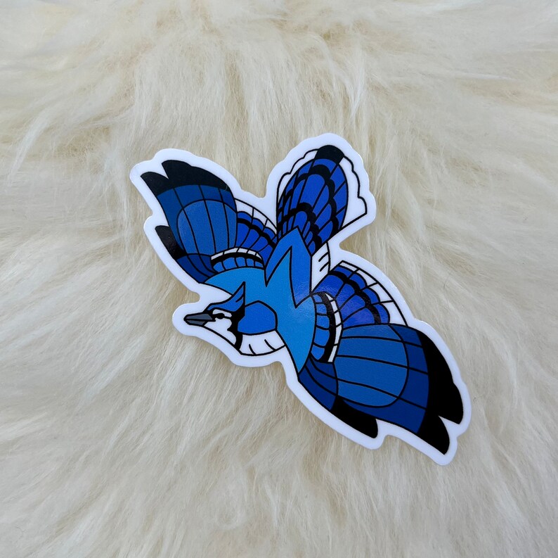 Blue Jay Vinyl Sticker Stellar's Jay Vinyl Sticker - Etsy