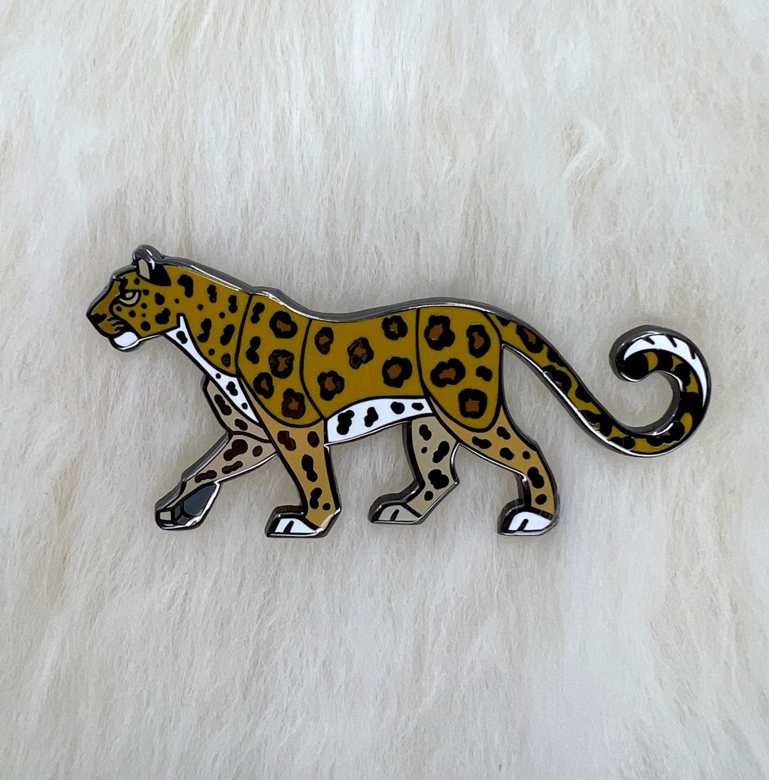 African Leopard Hard Enamel Pin Leopard Pin Animal Pin - Etsy