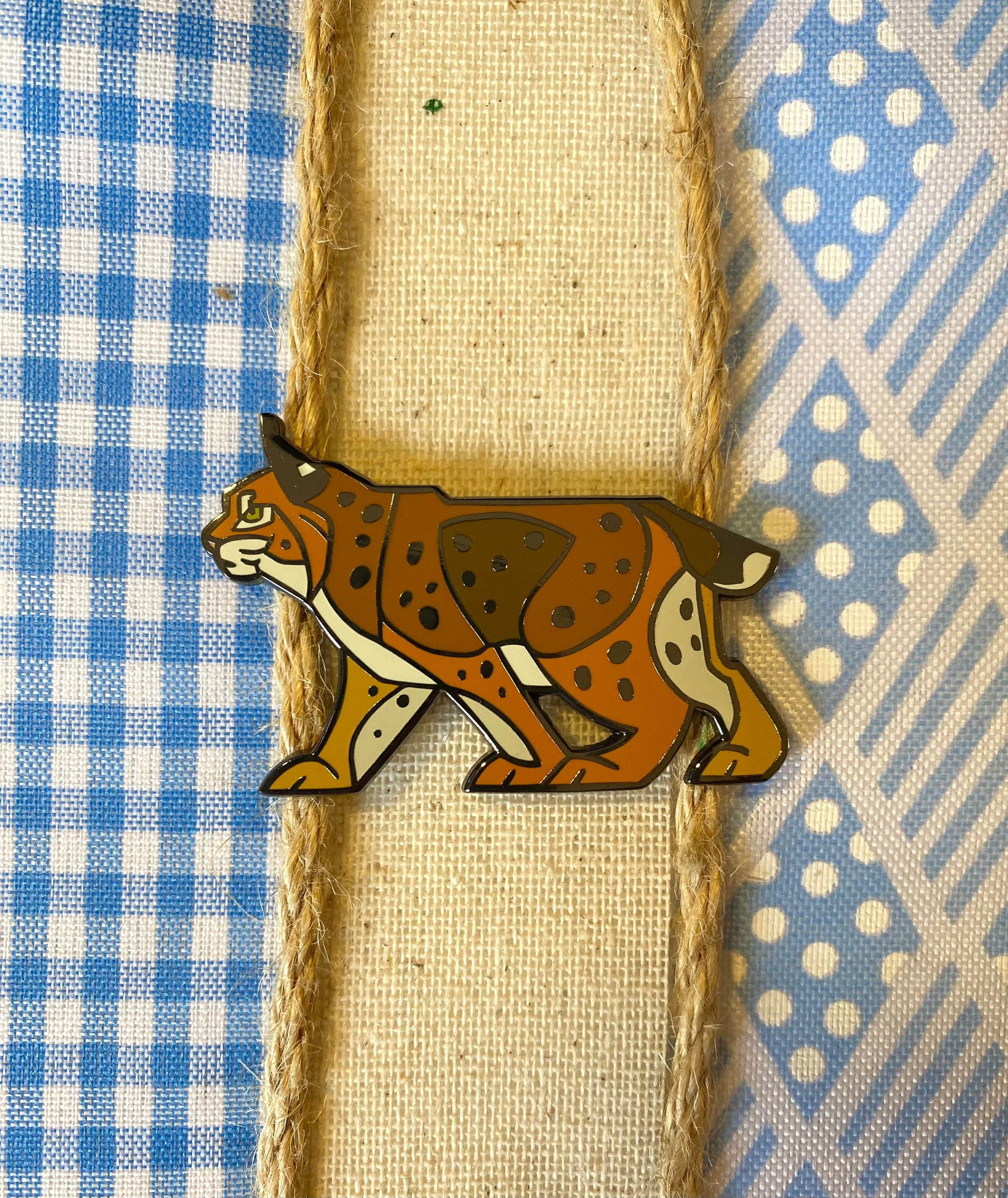 Bobcat Hard Enamel Pin Bobcat Pin Animal Pin Art Deco | Etsy