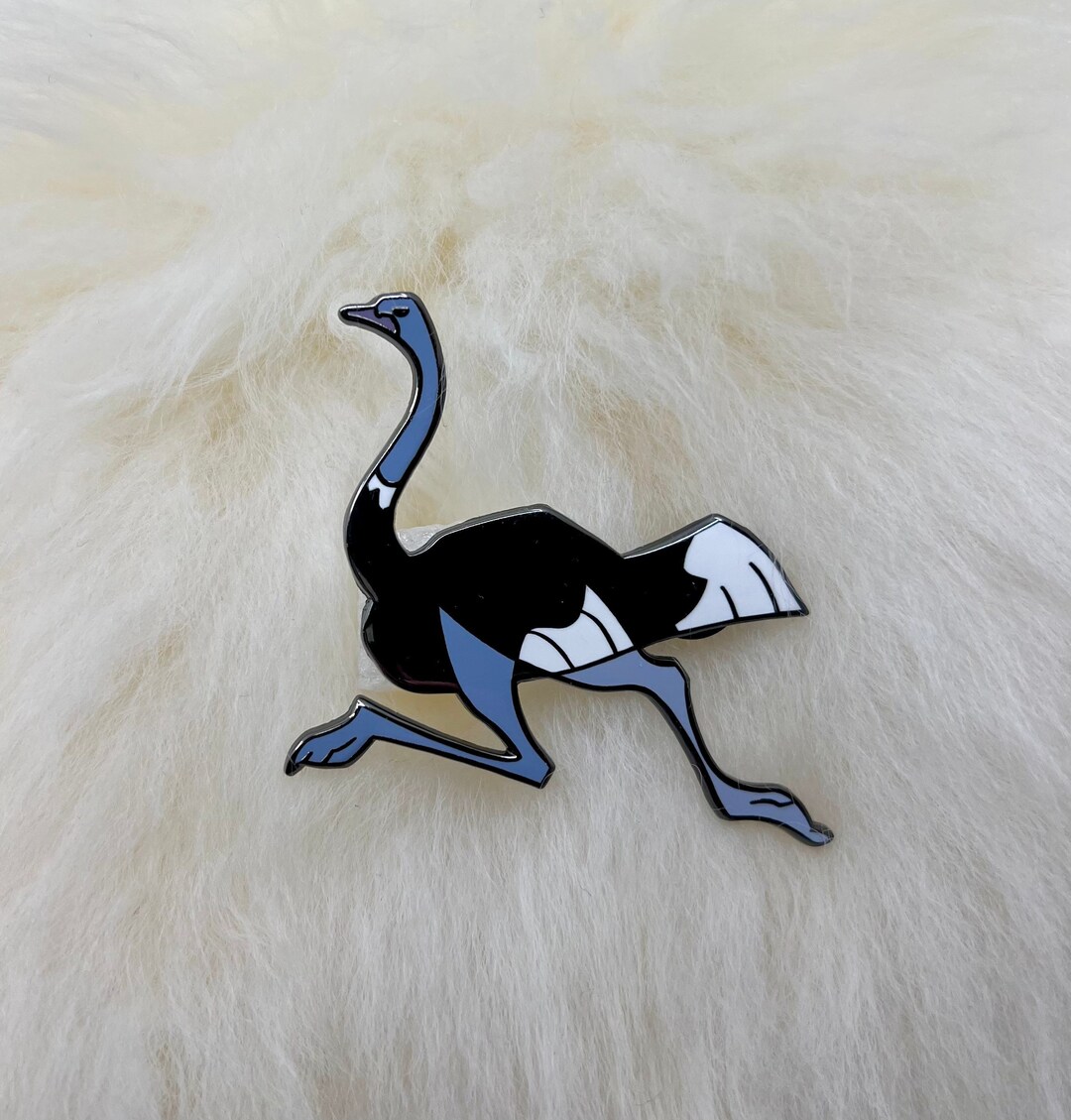 Ostrich Hard Enamel Pin | Ostrich Pin | Bird Pin | Animal Pin | Art ...