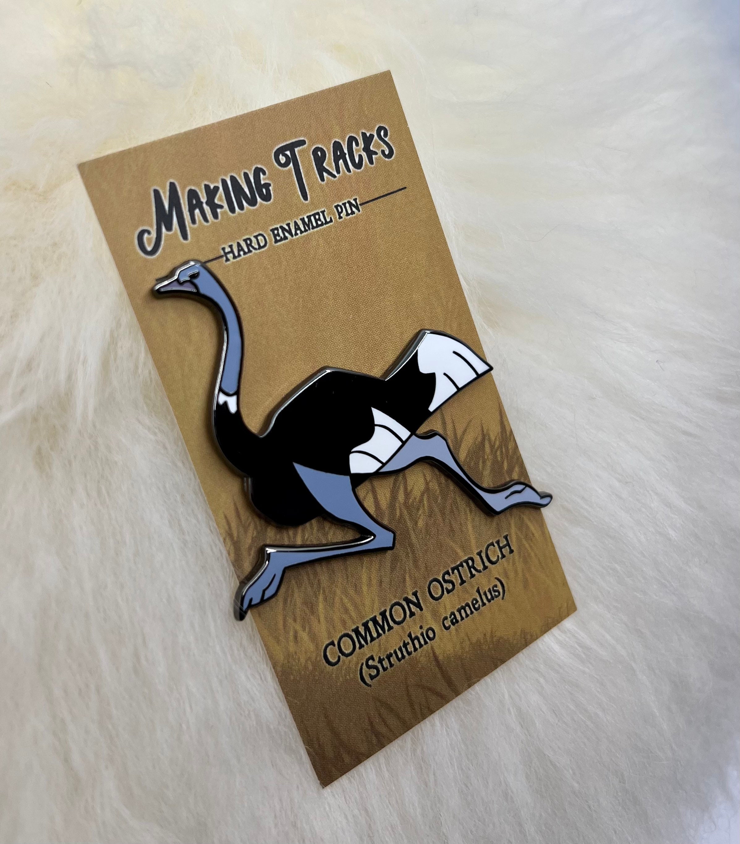 Ostrich Hard Enamel Pin Ostrich Pin Bird Pin Animal Pin - Etsy