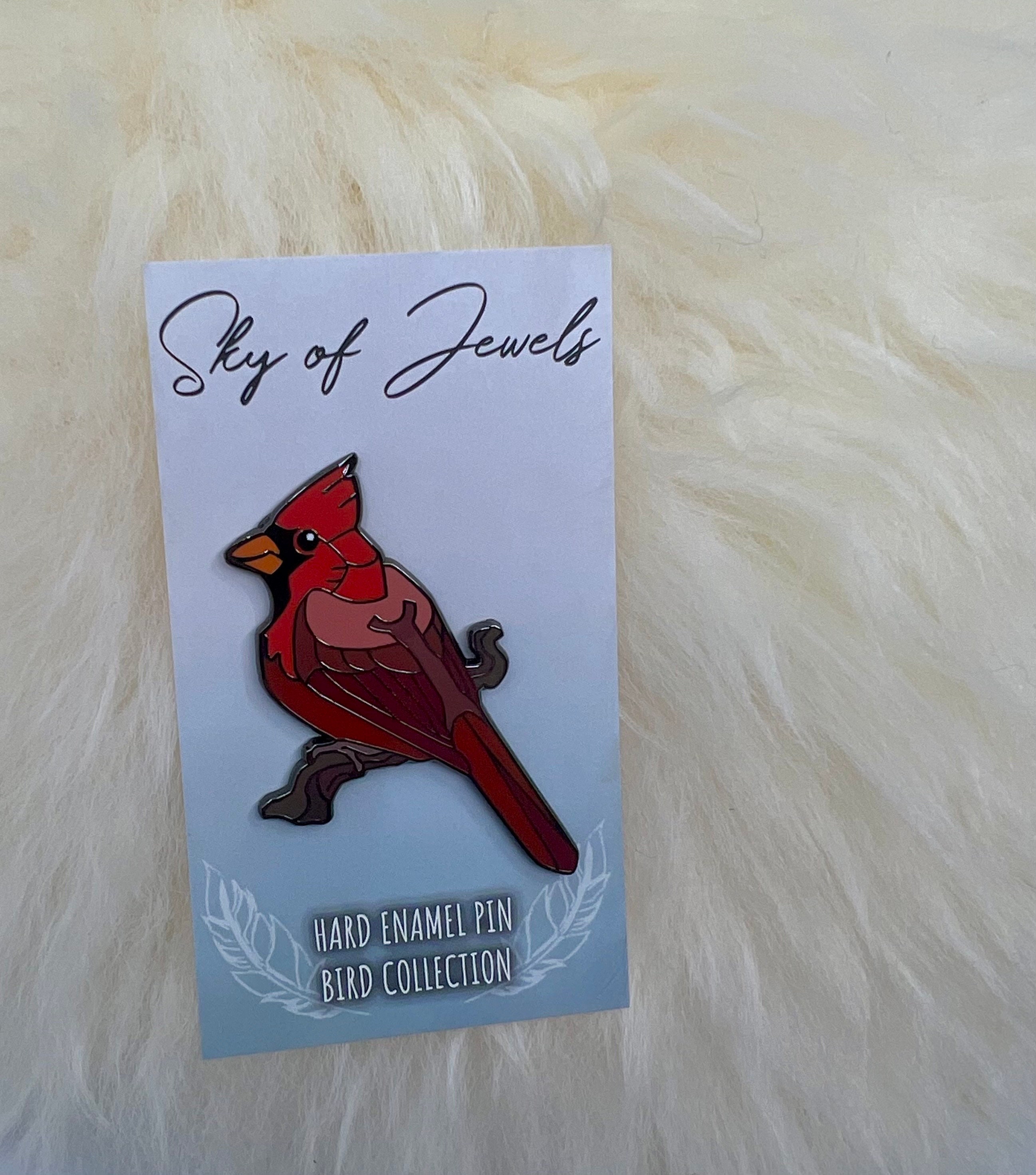 Cardinal Hard Enamel Pin: Songbird Jewelry - Etsy