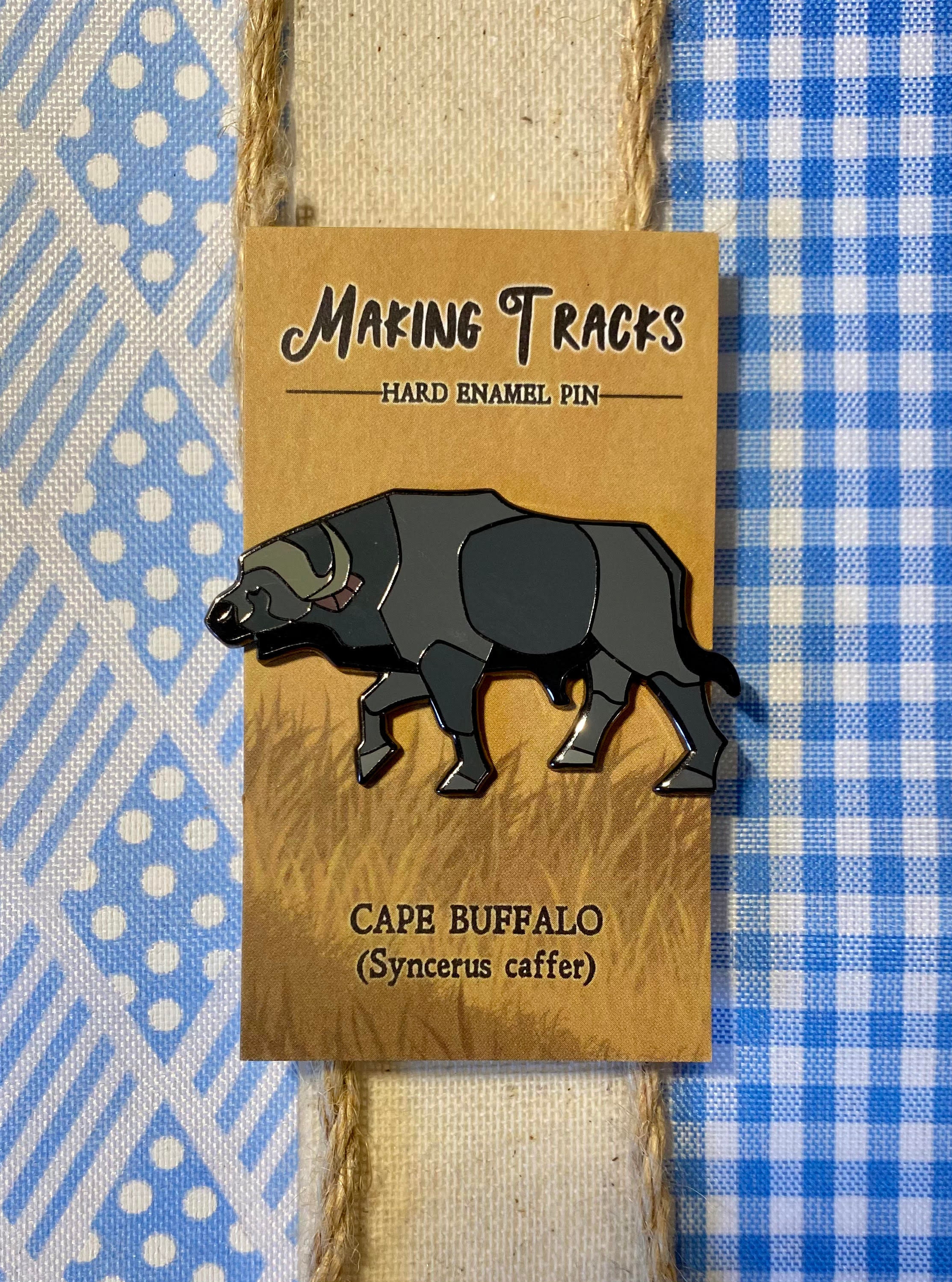 Cape Buffalo Hard Enamel Pin Buffalo Pin Animal Pin Art | Etsy