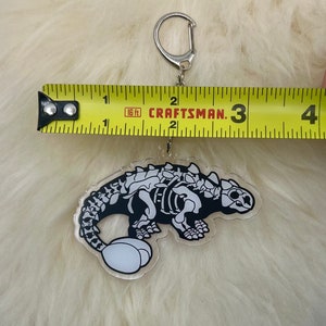 Ankylosaurus Keychain: Double Sided Dinosaur & Fossil Charm - Etsy