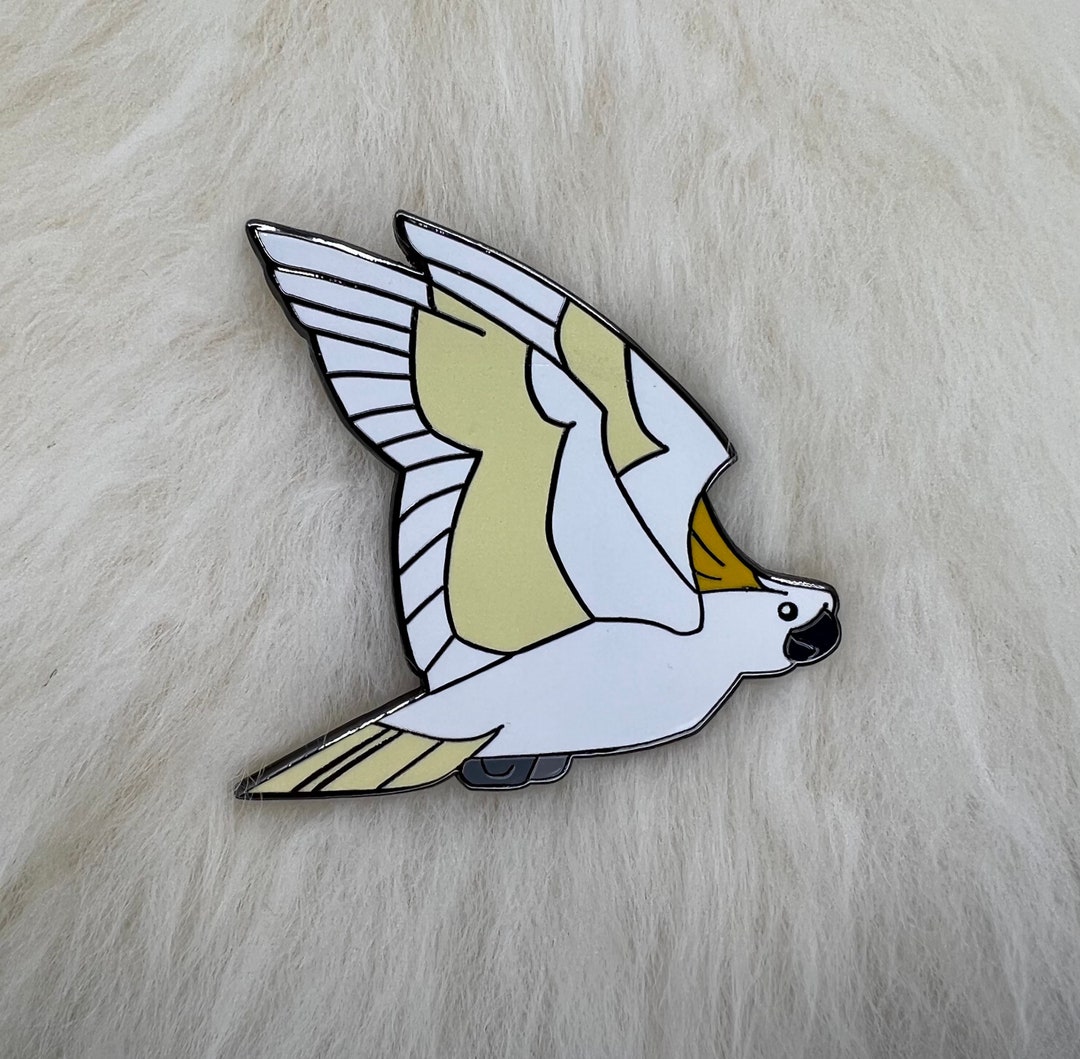 Sulphur Crested Cockatoo Hard Enamel Pin Cockatoo Pin Bird - Etsy